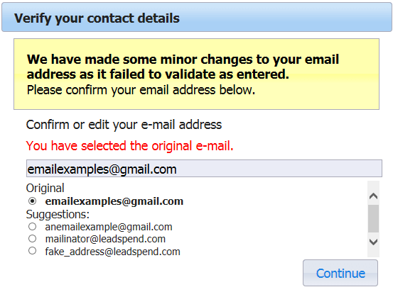 Email Validate API sample code guide | Experian